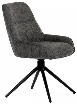Jídelní konferenční židle tmavě šedá černé kovové nohy otočný mechanismus HC-535 GREY2