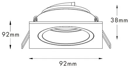 LED zápustné svítidlo Chuck DL Square 92703 bílé Zuma Line