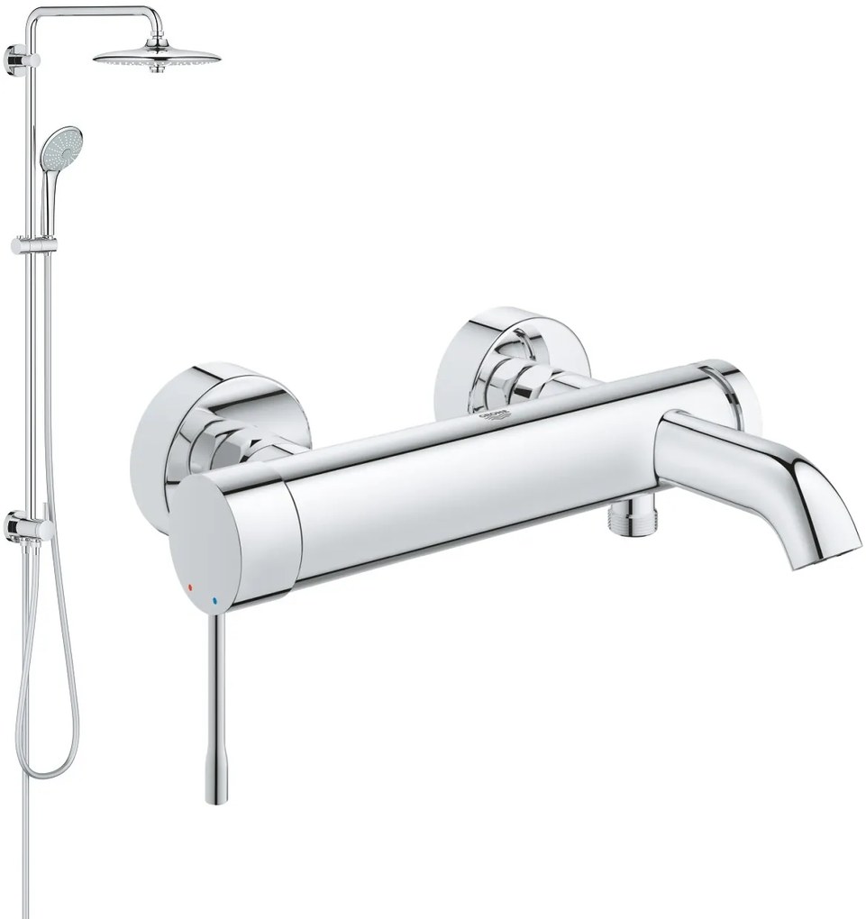 Set sprchová sada Grohe Euphoria 27421002, vanová baterie Grohe Essence 33624001