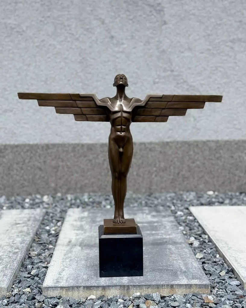 Bronzová socha - Ikarus Art Deco