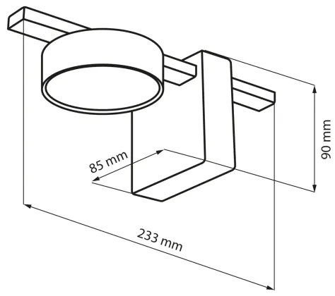 LED Nástěnné svítidlo JOY 1xGX53/6W/230V černá