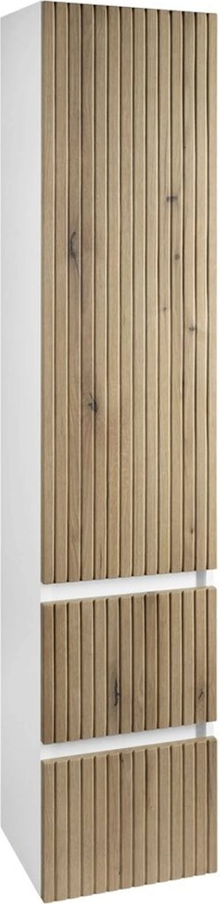 Aqualine Paneda - Skříňka vysoká 35x165x31 cm, L/P, dub emporio PN265