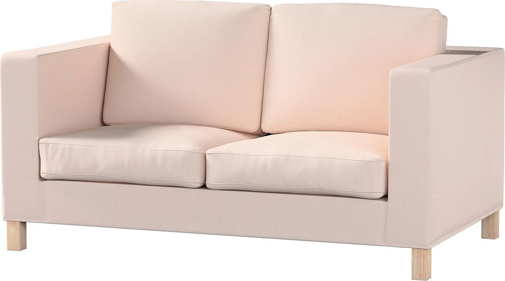 Potah na pohovku IKEA  Karlanda 2-místná, krátký barva růžová látka pletený vzor