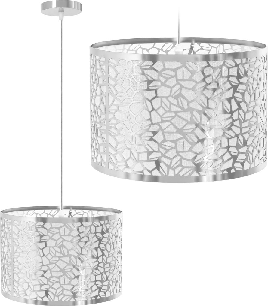 Toolight Toolight, kovové závěsné svítidlo 1xE27 APP1015-1CP, chromová, OSW-04542