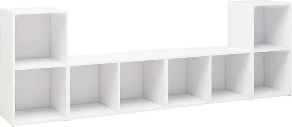 TV skříňky 4 ks bílé 72 x 35 x 36,5 cm kompozitní dřevo 3079970