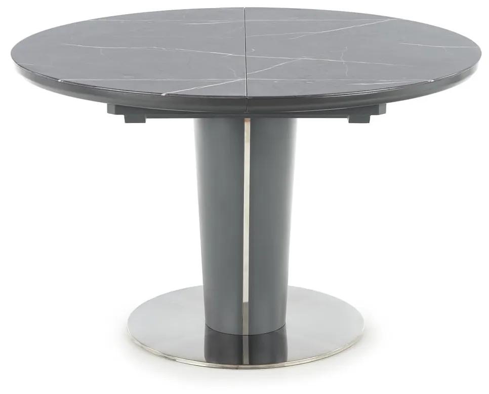 Jídelní stůl Roder (šedý mramor + tmavě šedá) (pro 4 až 6 osob). 1028078
