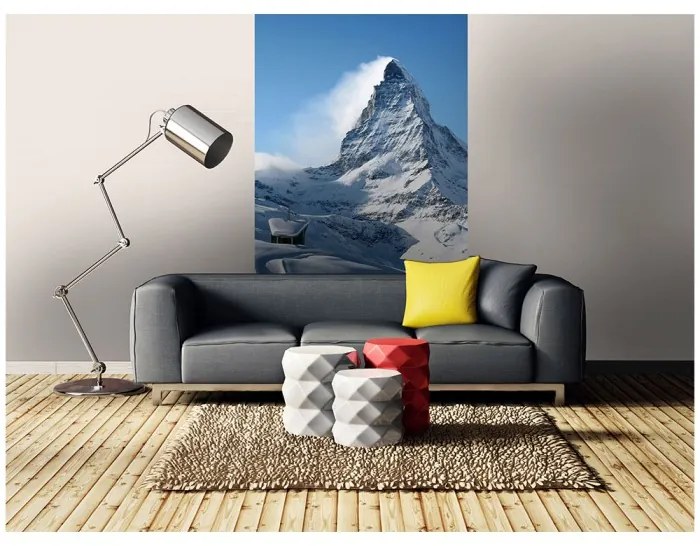 DIMEX | Vliesová fototapeta na zeď Matterhorn MS-2-0073  | 150 x 250 cm | bílá, modrá