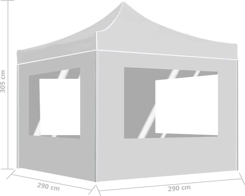 vidaXL Profesionální skládací party stan + stěny hliník 3 x 3 m [45488] Barva: vínová červená