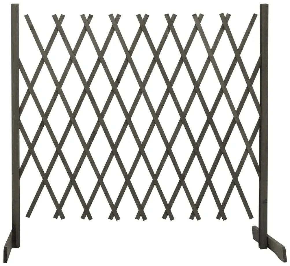 Zahradní trelážový plot šedý 180 x 100 cm masivní jedle 314829