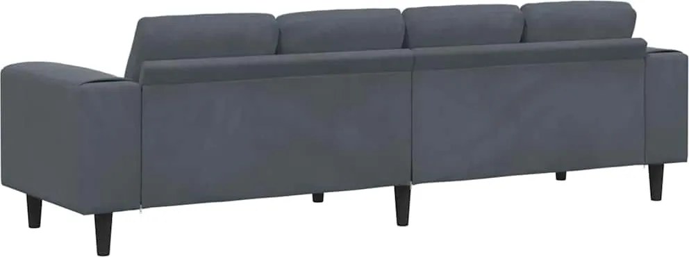 Pohovka do obývacího pokoje Tmavě šedá 250 x 77 x 76 cm 3335092