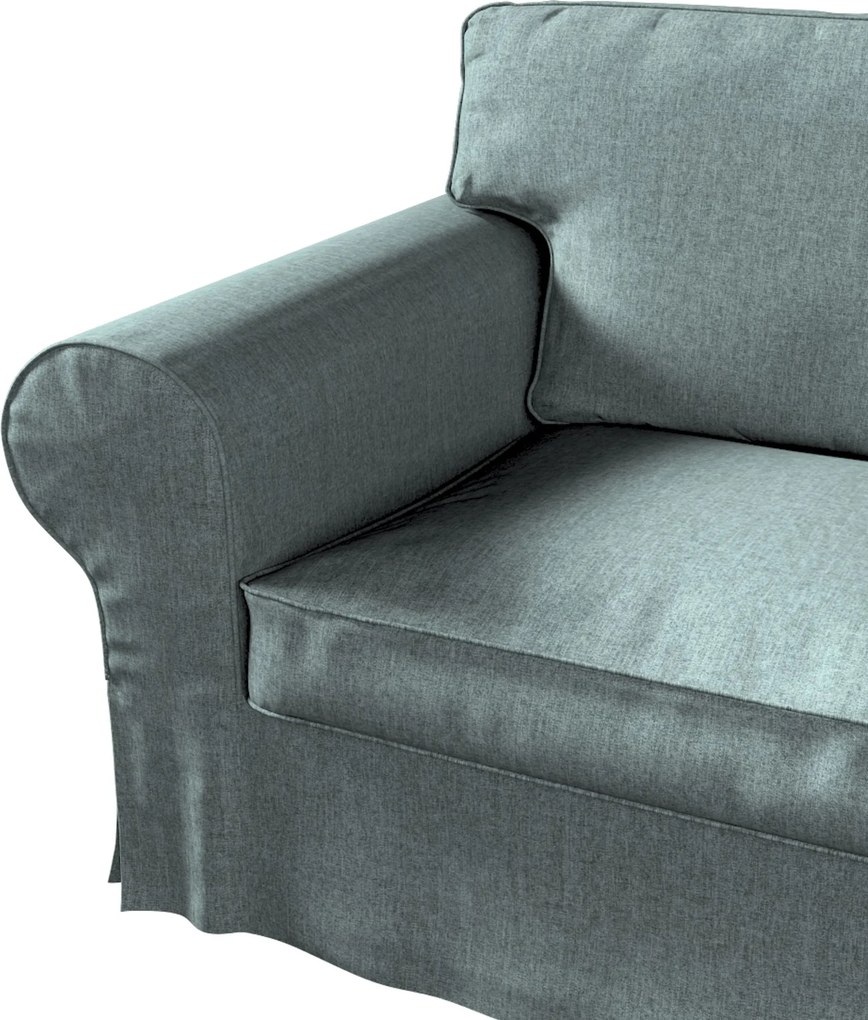 Potah na pohovku IKEA Ektorp 2-místná s lenoškou barva modrá látka pletený vzor