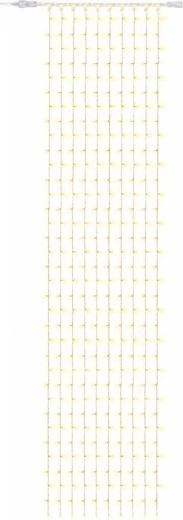 Easy Fix LED světelný závěs interiér, 100 × 500 cm, teple bílá s FLASH, 500 diod, čirý kabel, IP20, prodlužovací