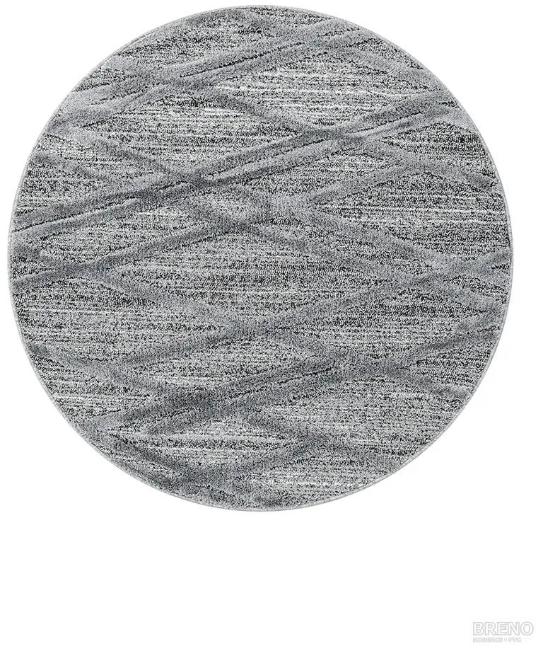 Ayyildiz Hali GmbH Kusový koberec PISA 4706 Grey kruh, Šedá, 80 x 80 cm