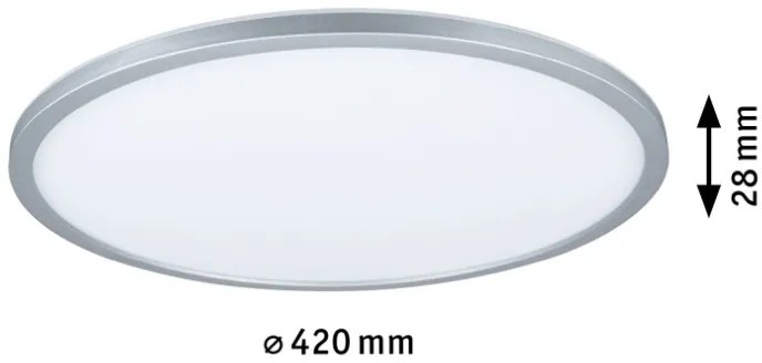 Paulmann 71006 Atria Shine, matně chromové stropní svítidlo s korónou, 22W LED 4000K tříkrokové stmívání, průměr 42cm