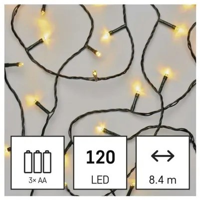 LED vánoční řetěz Copy s časovačem 8,4 m teplá bílá