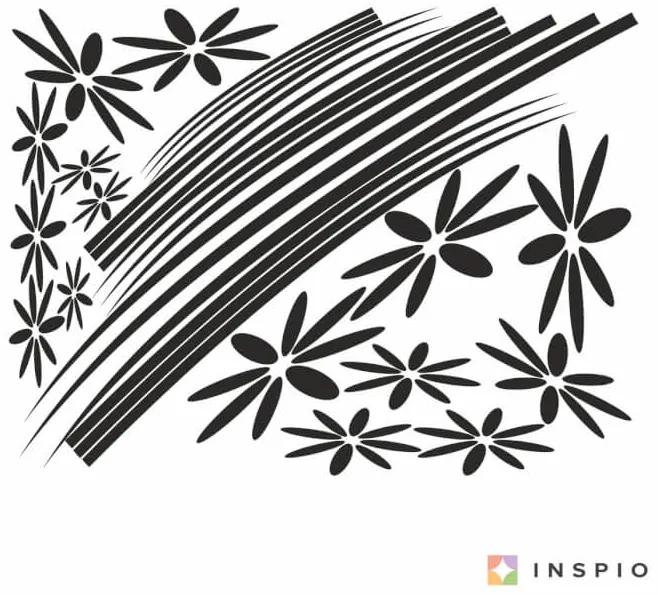 INSPIO Samolepky na zeď - Sisi květiny ve vlastní barvě