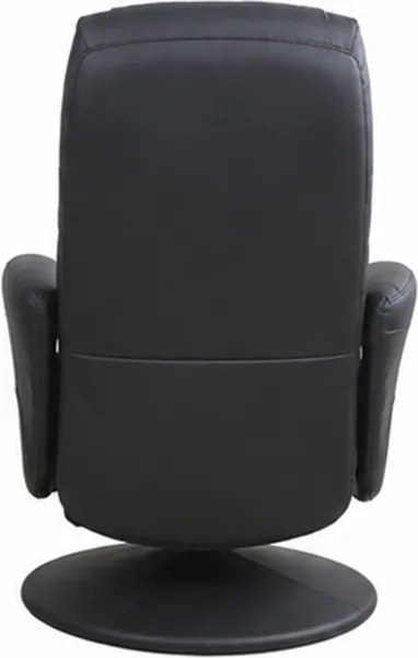 relaxační polohovací TV křeslo, ekokůže, černá, nosnost 140 kg, Halmar OPTIMA