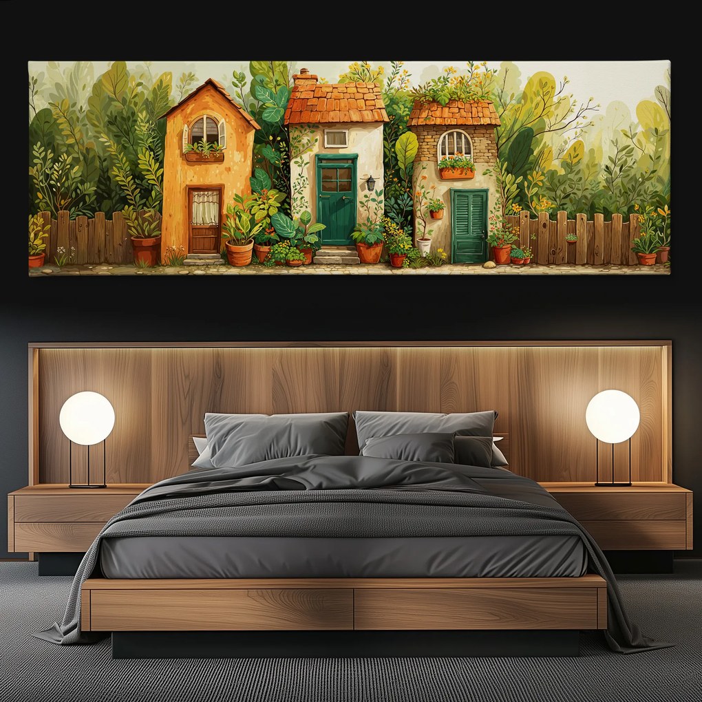 Obraz na plátně - V srdci zapomenutého času FeelHappy.cz Velikost obrazu (šířka x výška): 270 x 90 cm