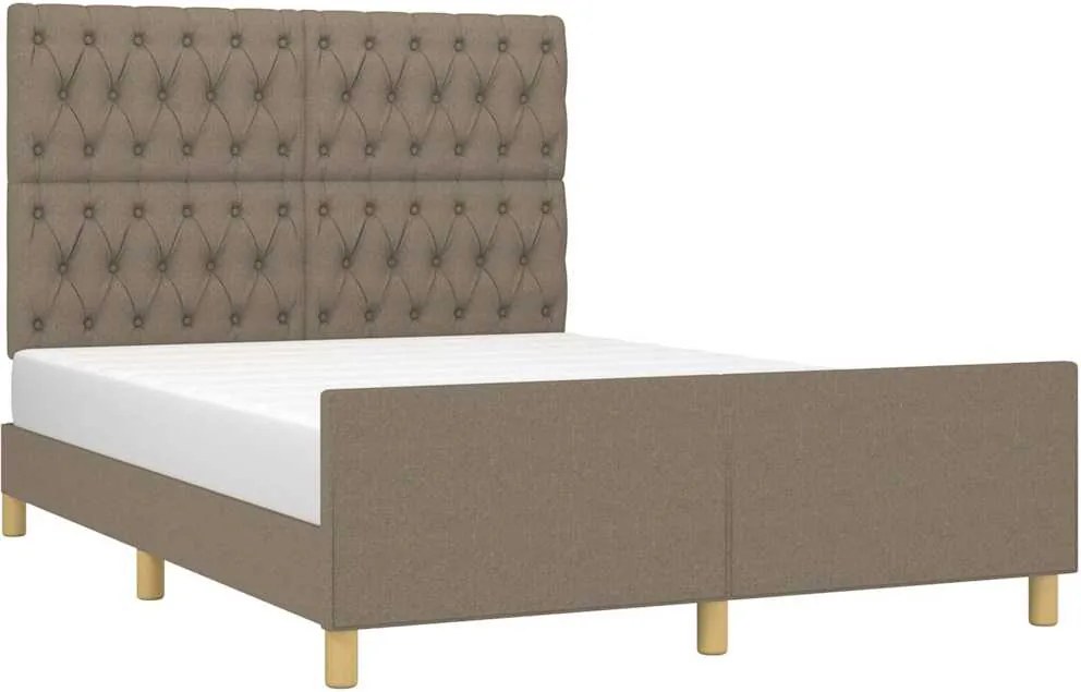 Rám postele bez matrace taupe 140 x 190 cm textil 3125296