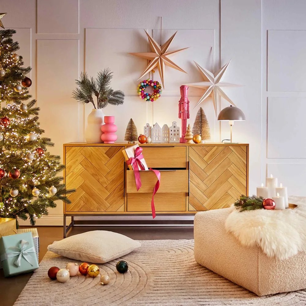 Butlers X-MAS Věnec ze skleněných vánočních koulí 25 cm