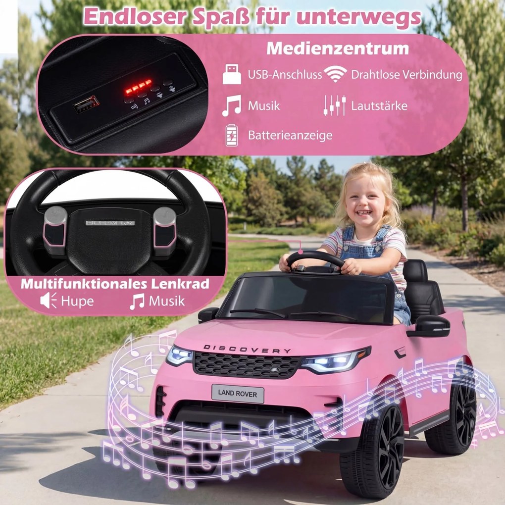 Costway 12 V Land Rover dětské elektrické odpružení autíčka LED music bezdrátové