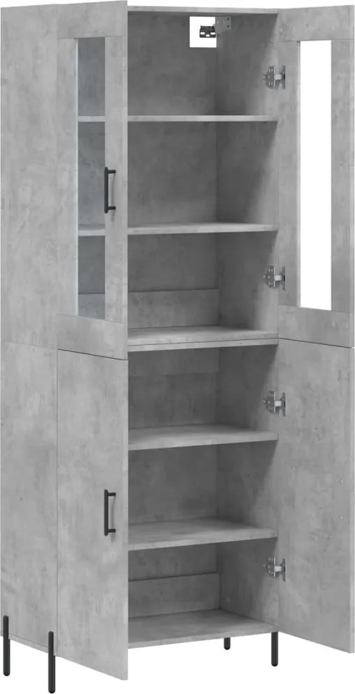 Skříň highboard betonově šedá 69,5x34x180 cm kompozitní dřevo 3198221