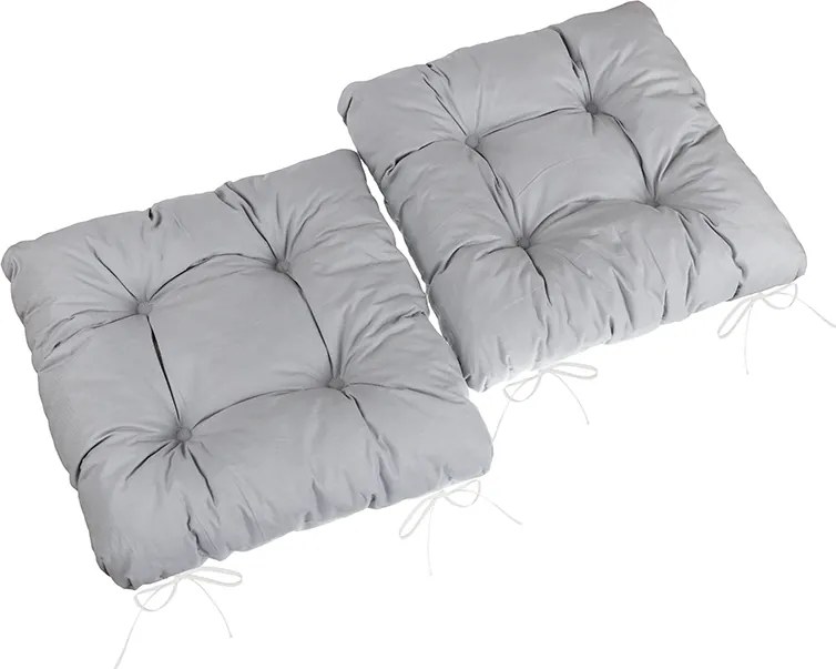Bellatex Sedák Adéla prošívaný - SET 2ks Šedá 40x40 cm