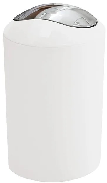 GLOSSY odpadkový koš výklopný 5l, zářivě bílý (5063115858)