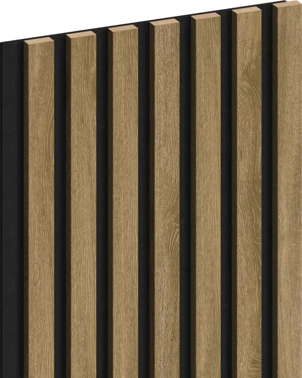 Mexen Lam-F, akustické stěnové lamely 275 × 31,5 cm, filc 6 mm, dub klasický, S105-275317-2812-072