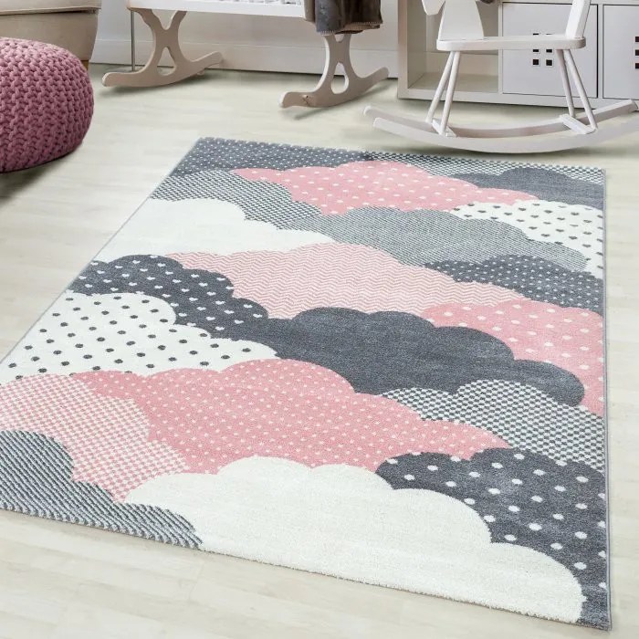 Vopi | Dětský koberec Bambi 820 pink - Kulatý průměr 120 cm