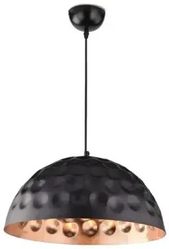 Designový lustr Jim černá/měděná