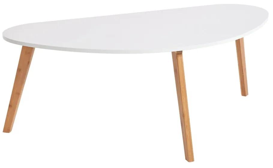 Bílý konferenční stolek loomi.design Skandinavian, délka 120 cm