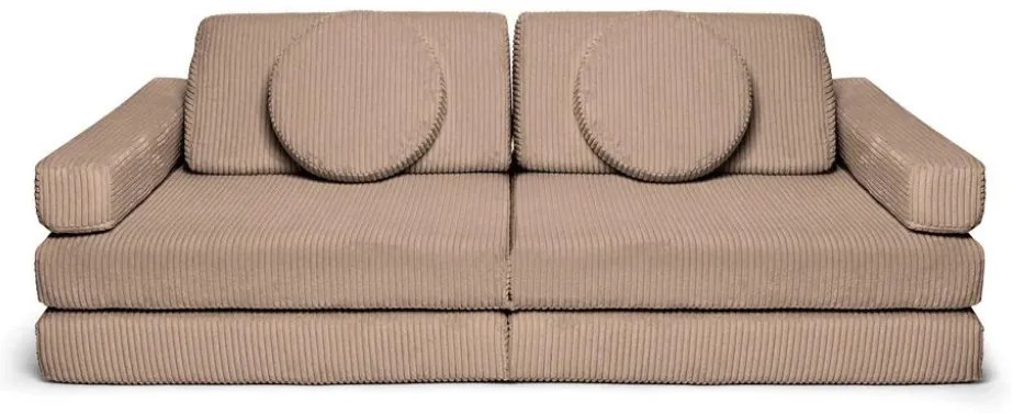 Velký multifunkční skládací bunkr z manšestru SOFA PURE Zvolte barvu: Hnědá