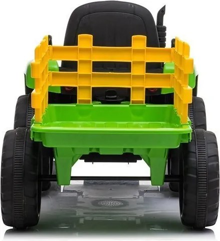 LEAN CARS Bateriový traktor s přívěsem XMX611 zelený