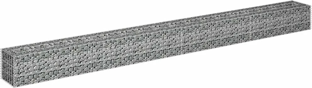 Gabionový vyvýšený záhon pozinkovaná ocel 360 x 30 x 30 cm 145641