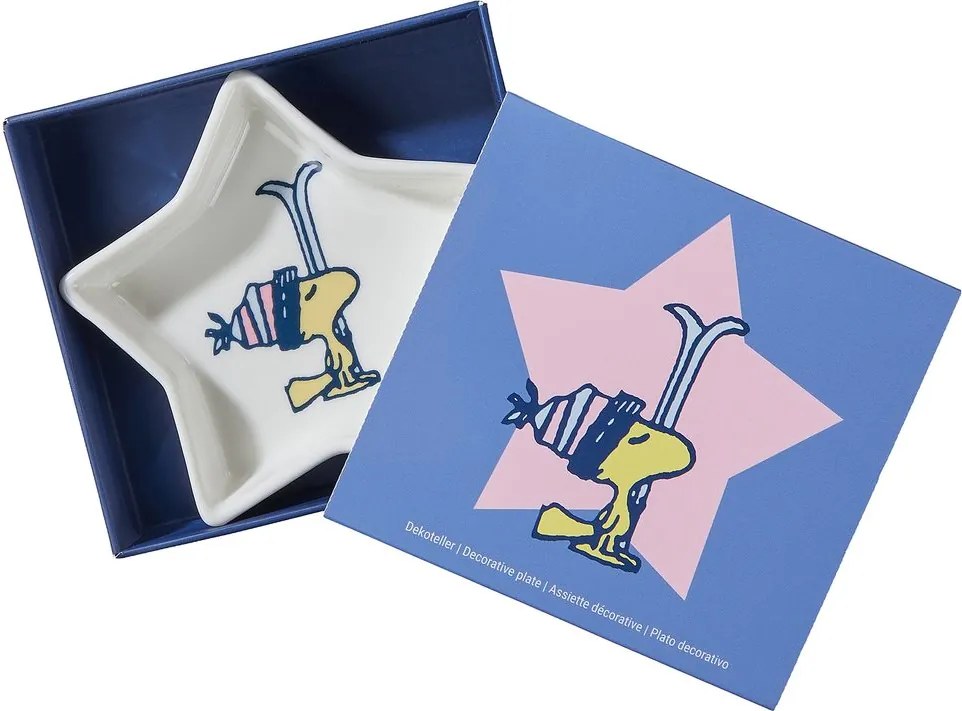 PEANUTS Talířek na šperky hvězda Woodstock a lyže 10 cm