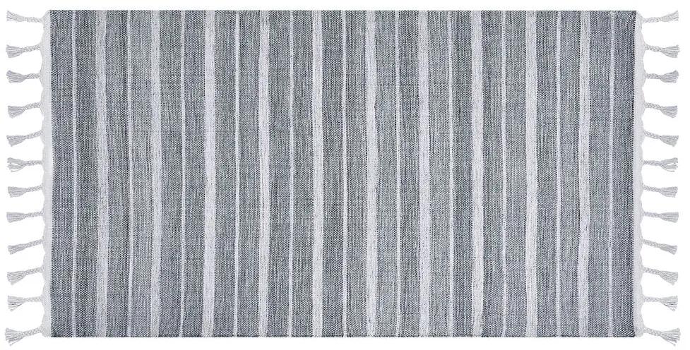 Koberec 80 x 150 cm šedý/bílý BADEMLI Beliani