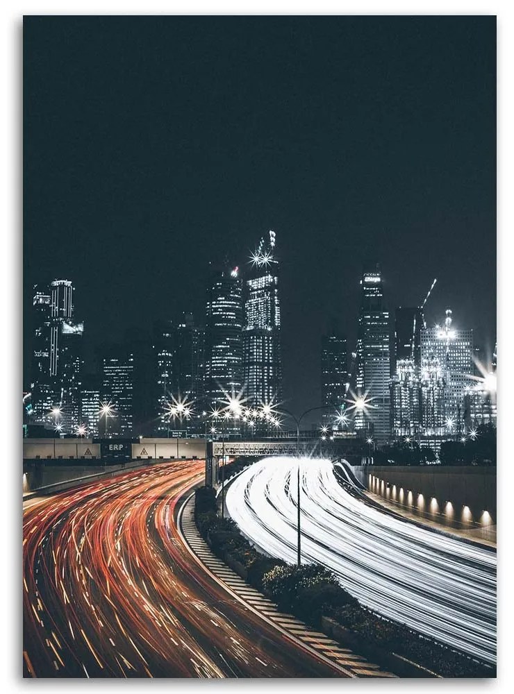 Gario Obraz na plátně Město v noci Rozměry: 40 x 60 cm