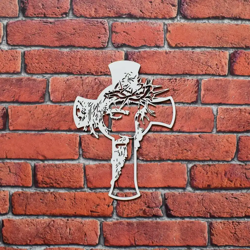 DUBLEZ | Dřevěný kříž na zeď s Ježíšem | BIANO