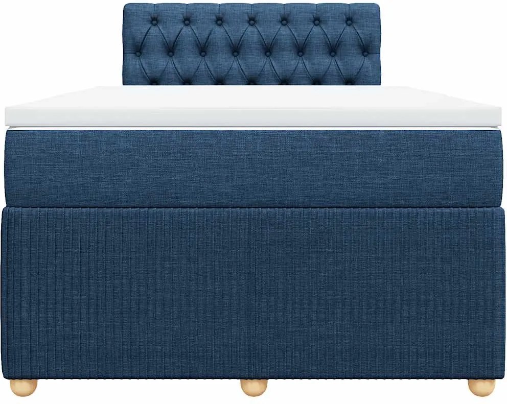 Box spring postel s matrací modrá 120x200 cm textil 3289736