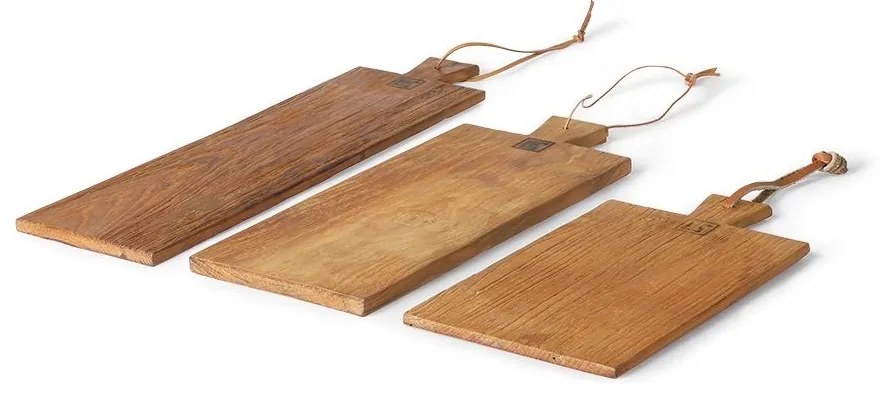 HK living Dřevěné prkénko z teakového dřeva Natural Velikost S, přírodní barva, dřevo