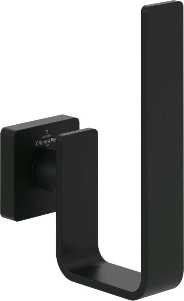 Villeroy & Boch Elements Striking - Držák toaletního papíru rezervní, matná černá TVA152015000K5