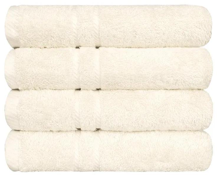 SCANquilt bavlněný ručník COTTONA smetanová osuška 70 x 140 cm