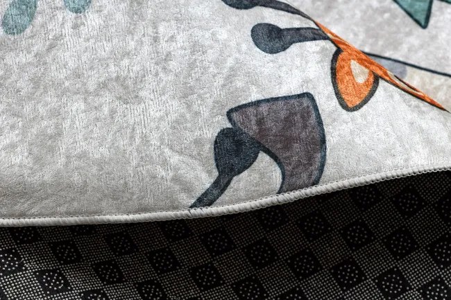Dětský koberec protiskluzový BAMBINO 61570 krémový / zelený kruh