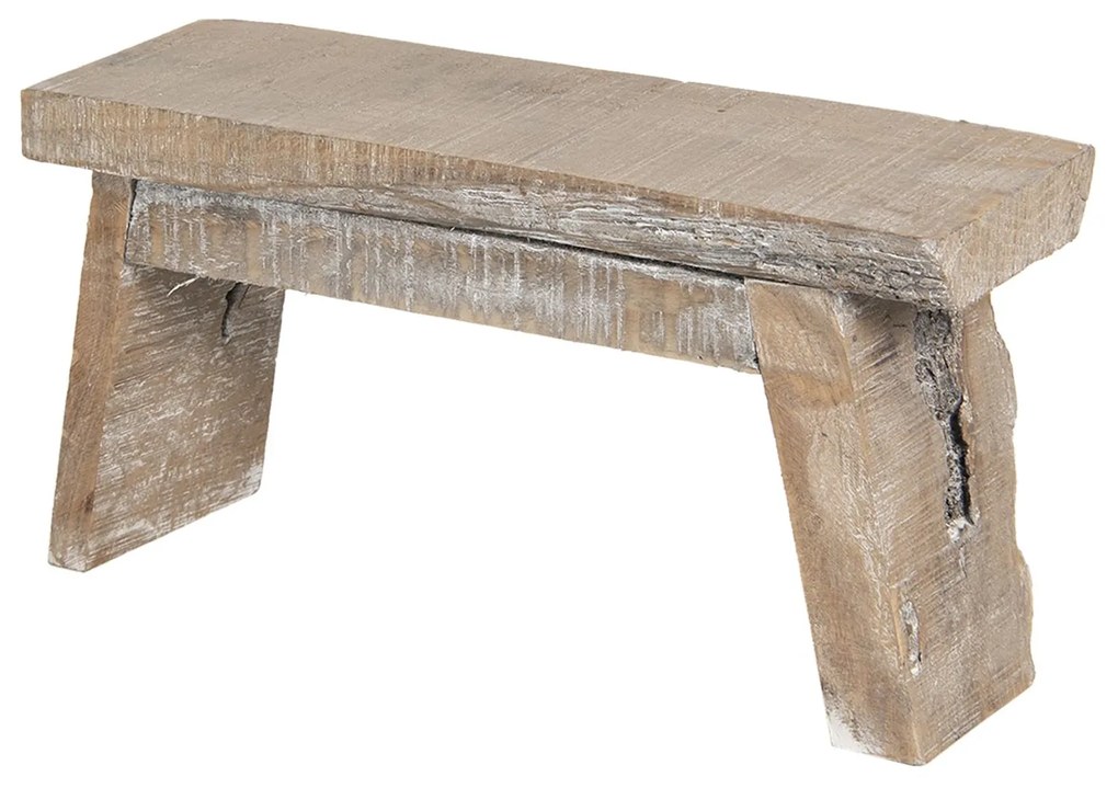 Dekorační stolička z neopracovaného dřeva - 39*13*20 cm
