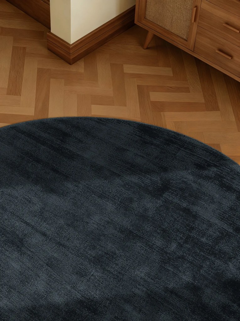 Vikosa, Kusový koberec Vikosa Noemi 106299 Black kruh, 150x150 (průměr) kruh, černá, dětský pokoj