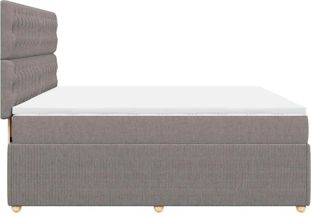 Box spring postel s matrací taupe 180x200 cm textil 3294446