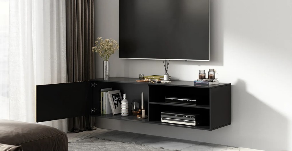 Meorati 150 TV skříňka Závěsný otřepy/Řemeslný dub