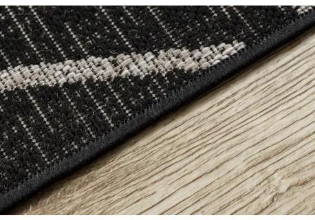 koberec SIZAL FLOORLUX 20508 Černá / stříbrný TROJÚHELNÍK velikost 140x200 cm | krásné koberce cz