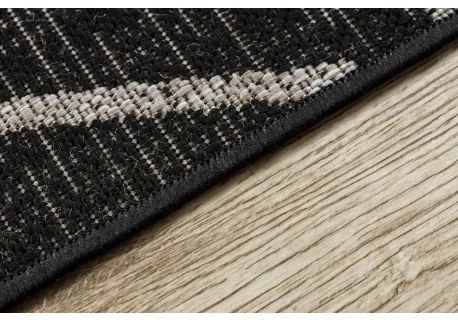 koberec SIZAL FLOORLUX 20508 Černá / stříbrný TROJÚHELNÍK velikost 160x230 cm | krásné koberce cz